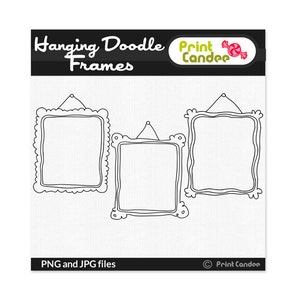 Hanging Doodle Frames - Personal and Commercial Use - Digital Clipart ...