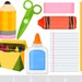 School Supplies - Digital Clip Art - Personal and Commercial Use - Back ...