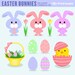 Easter Bunnies - Personal and Commercial Use Clip Art - Printable ...
