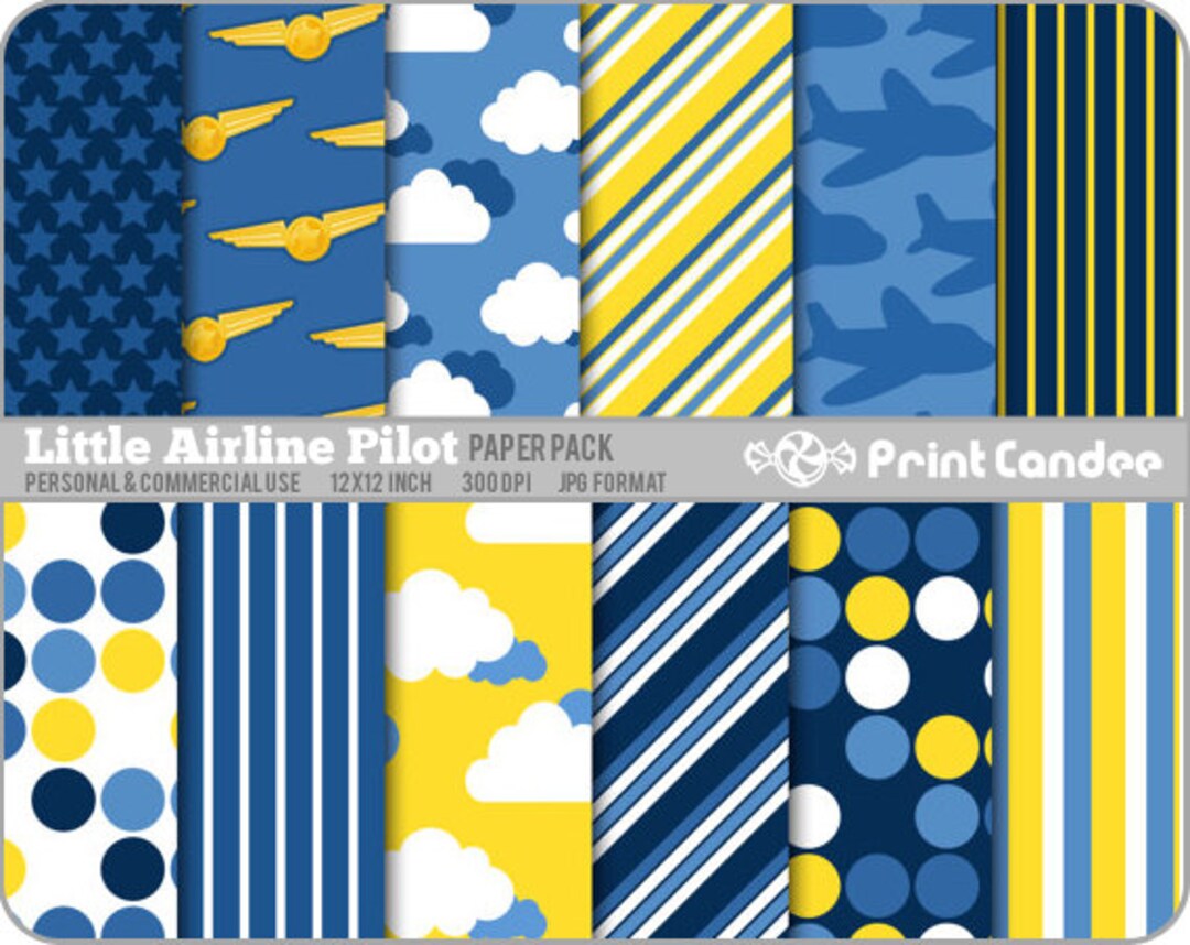 Little Airline Pilot Paper Pack (12 Sheets) - Personal and Commercial ...