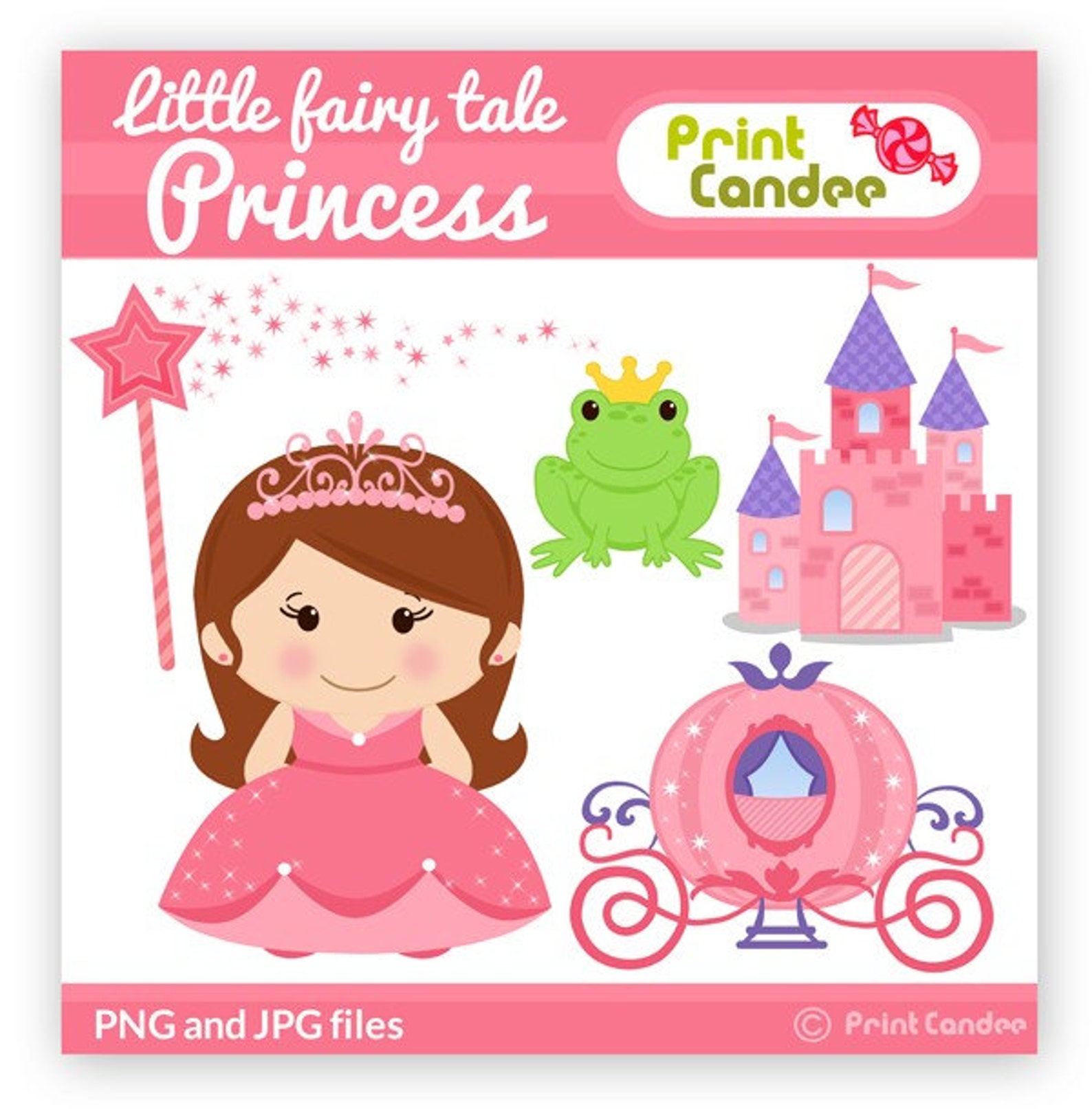 Little Fairy Tale Princess - Digital Clip Art - Personal and Commercial ...