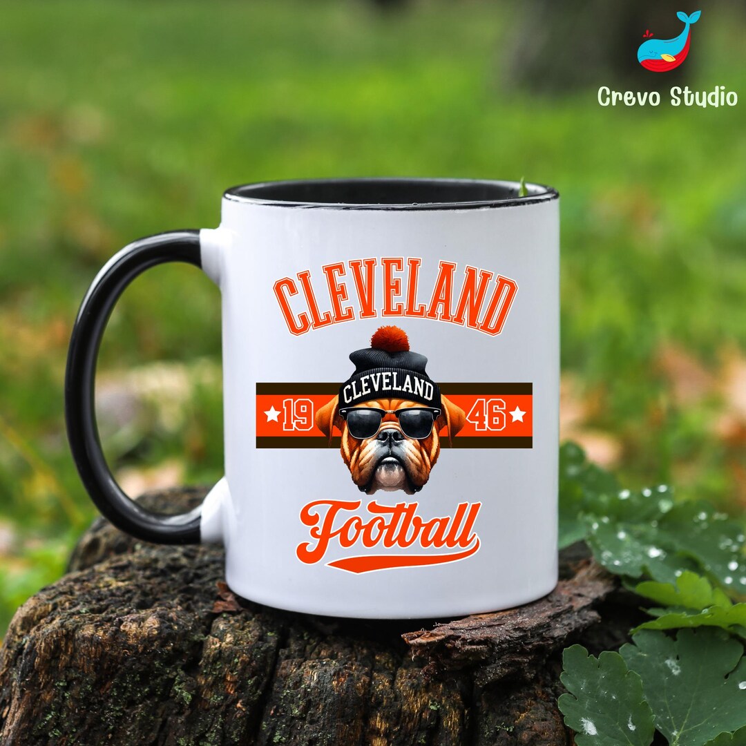 Cleveland Football Mug, Custom Coffee Cup Gift, Personalized Name for ...