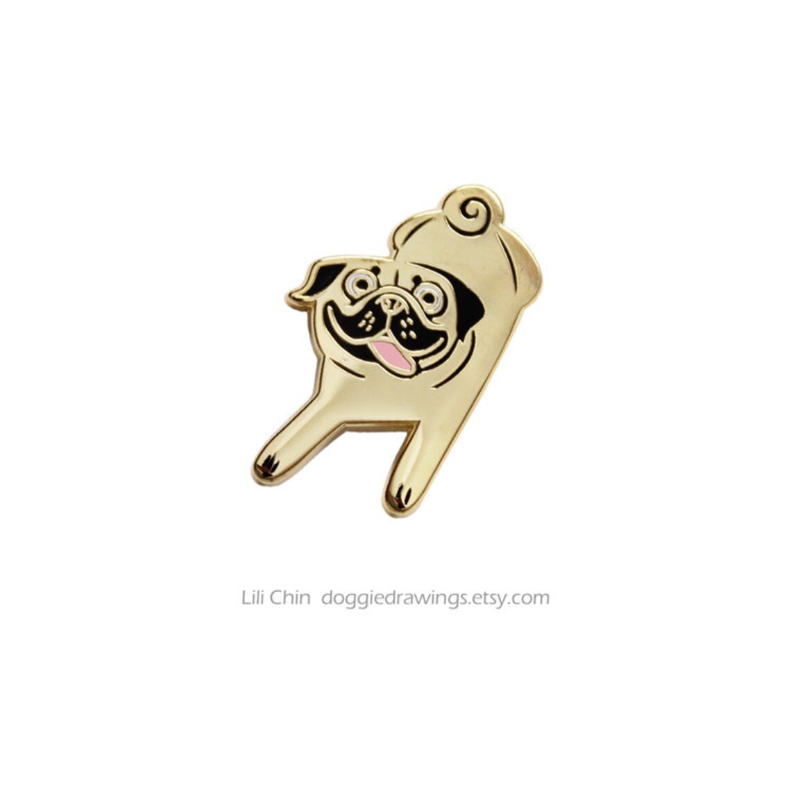 Pug Dog Pin | Etsy