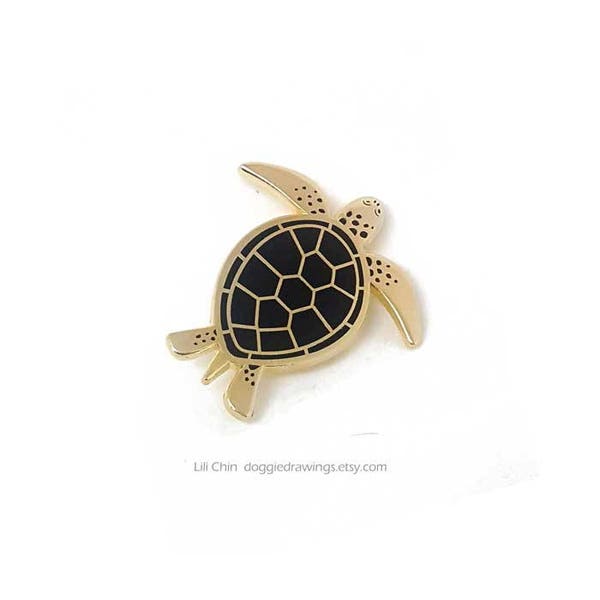 Turtle Enamel Pin - Etsy