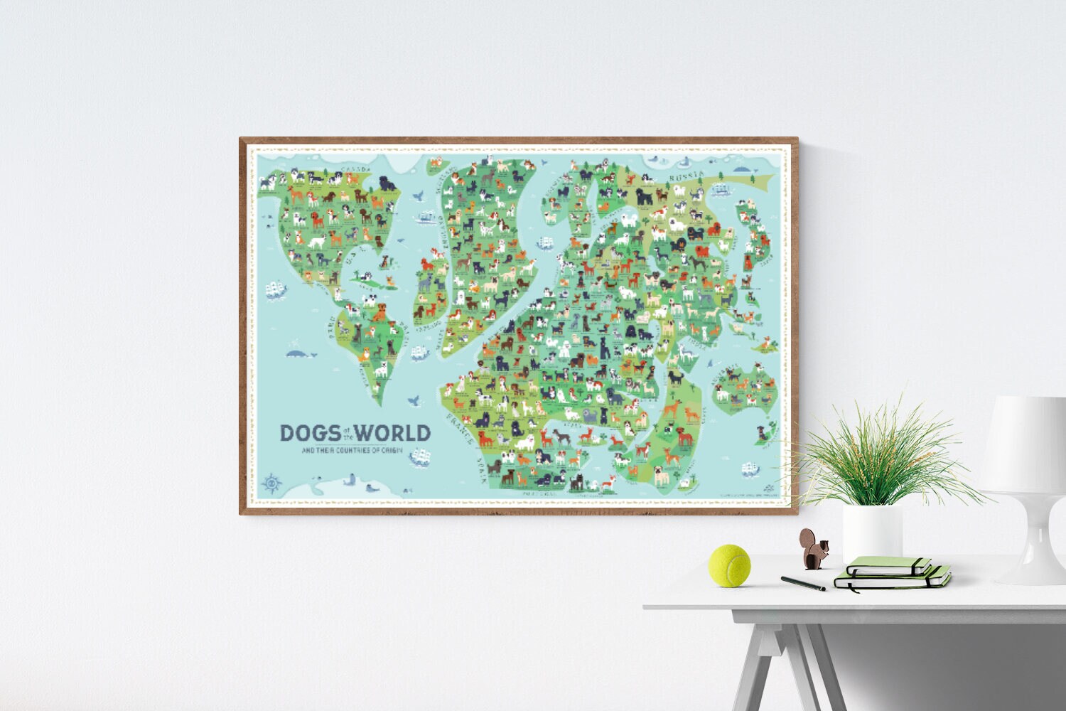 Dogs of the World Map 36x24 POSTER - Etsy Canada