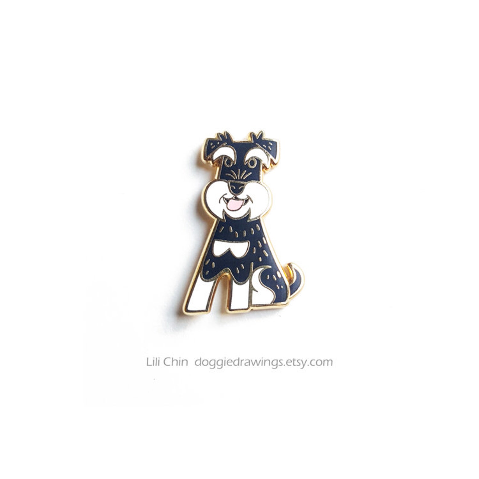 Schnauzer Dog Enamel Pin - Etsy
