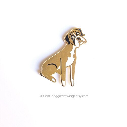 Boxer Dog Enamel Pin - Etsy