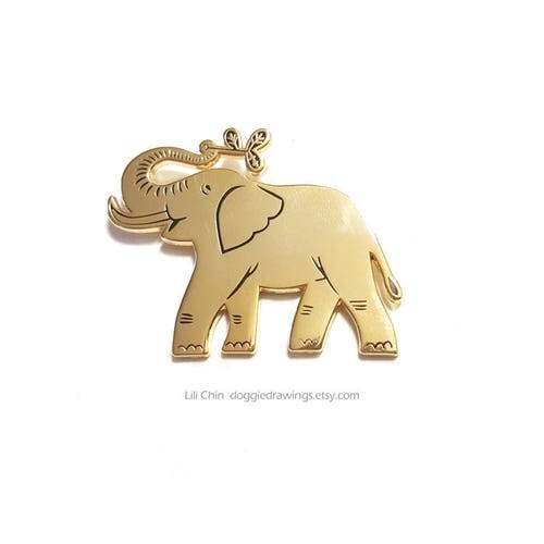 Indian Elephant Enamel Pin Cute Elephant Pin Animal Lapel - Etsy