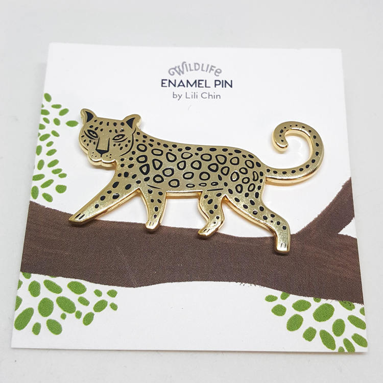 Leopard Enamel Pin Wildlife Series - Etsy