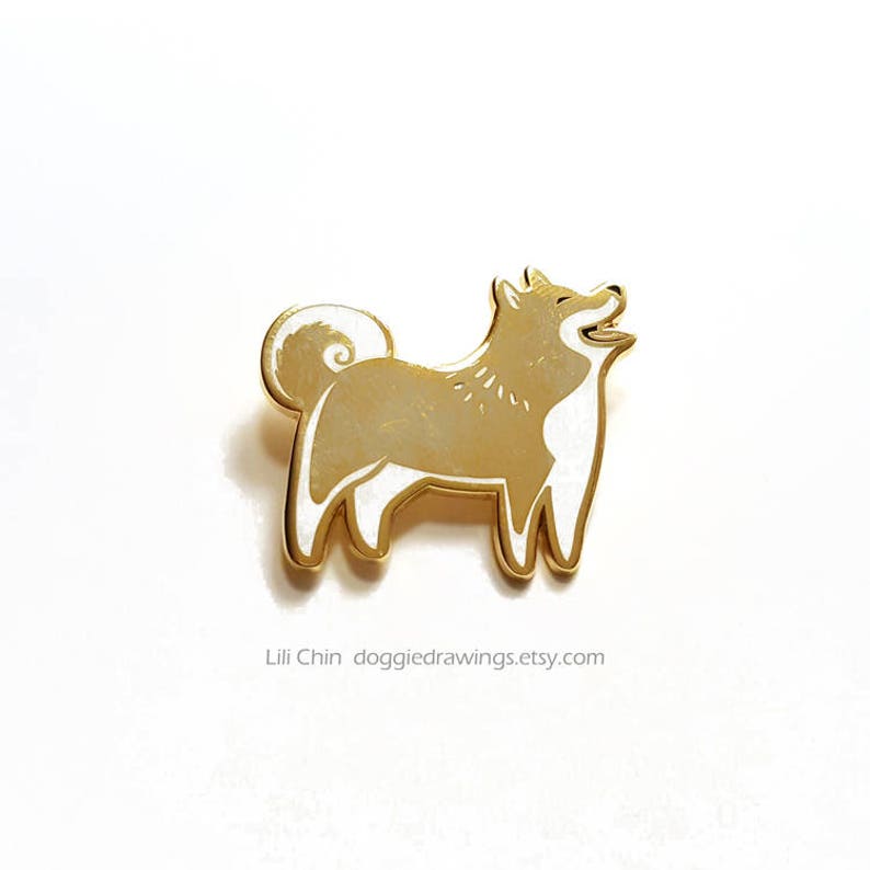 Spitz Dog Enamel Pin | Etsy