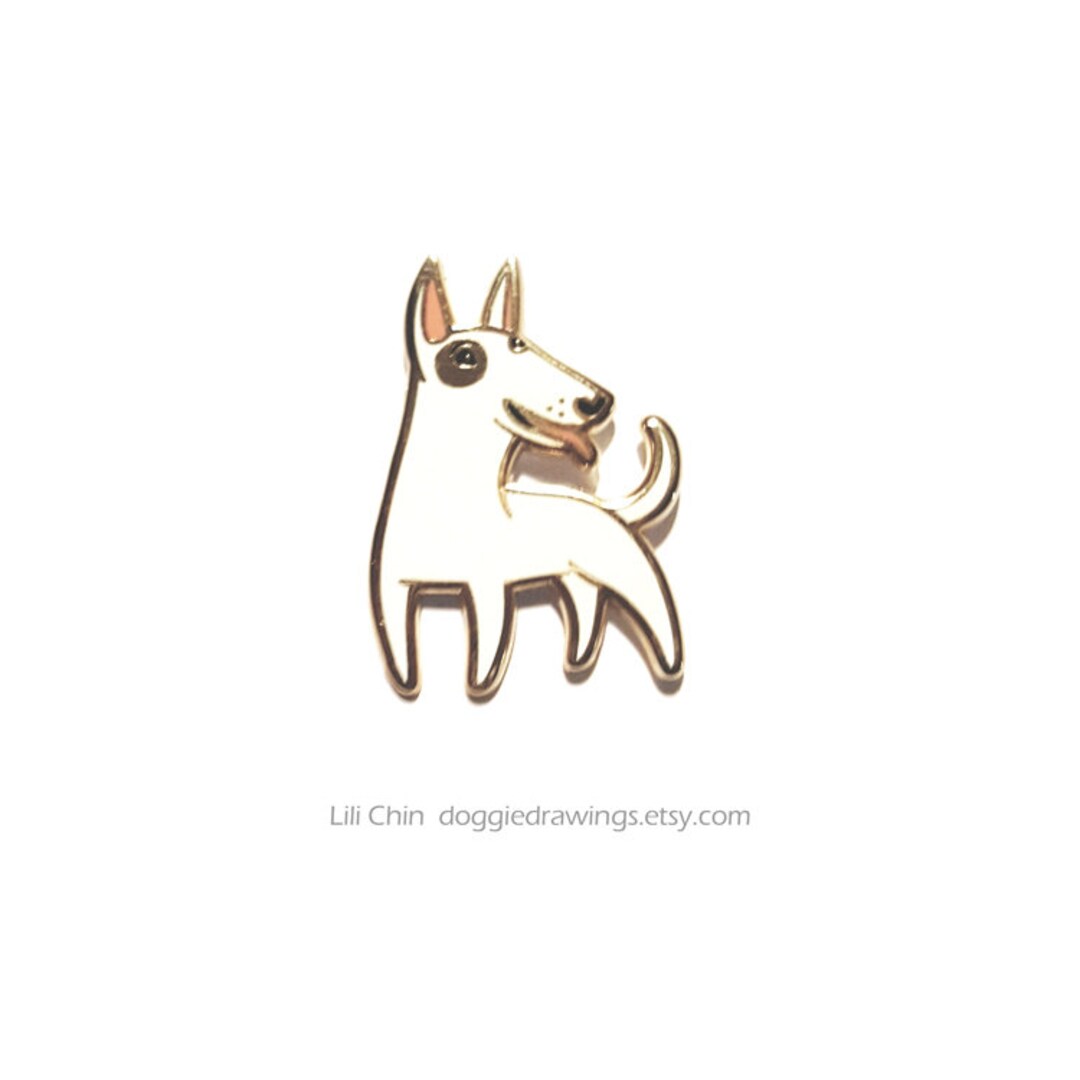 Bull Terrier - Dog Enamel Pin - Etsy