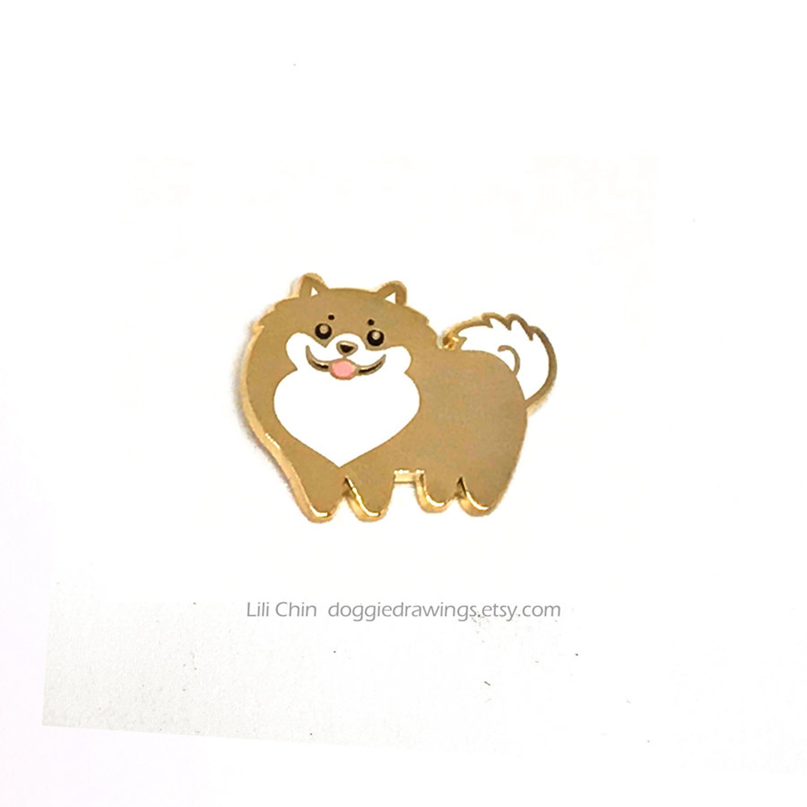 Pomeranian Dog Enamel Pin - Etsy