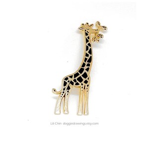 Giraffe Enamel Pin Wildlife Series - Etsy