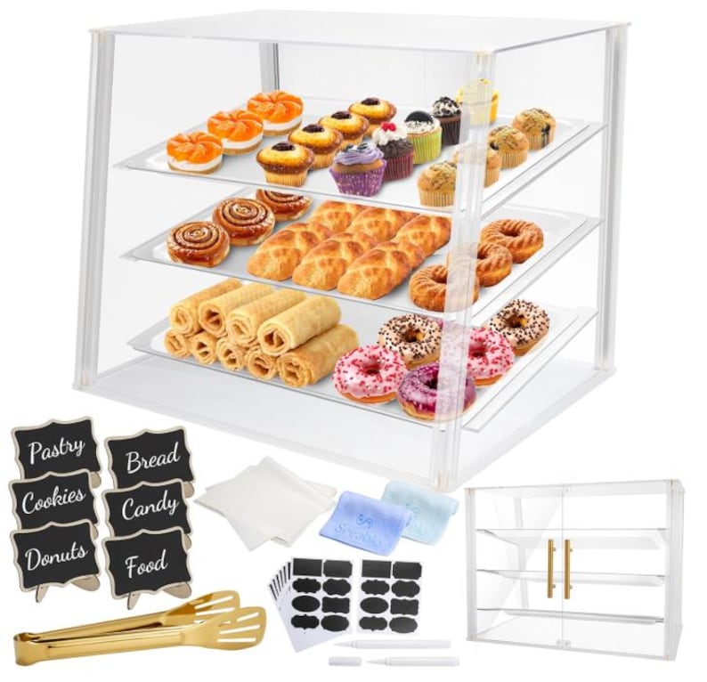 Bakery Display Case Countertop, Exclusive Acrylic Pastry Display Case ...