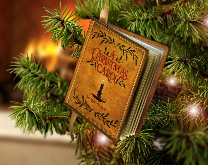 Charles Dickens - Miniature Book Ornament - A Christmas Carol Literary ...