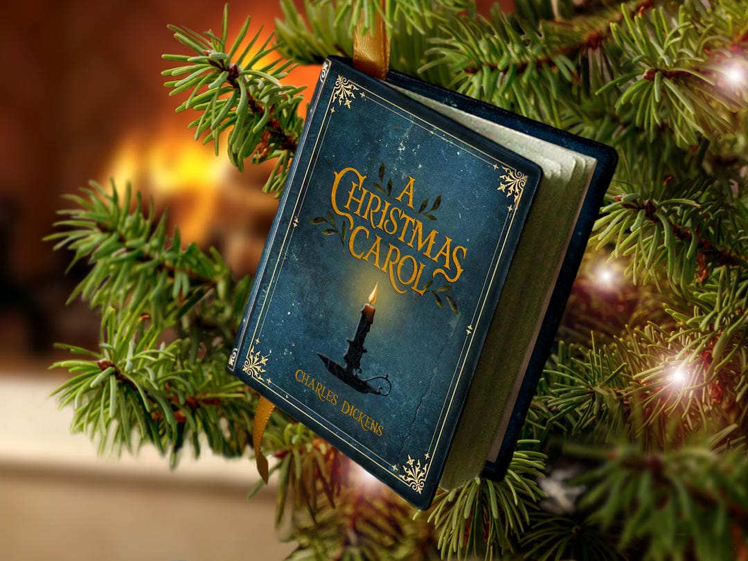 Charles Dickens - Miniature Book Ornament - A Christmas Carol Literary ...