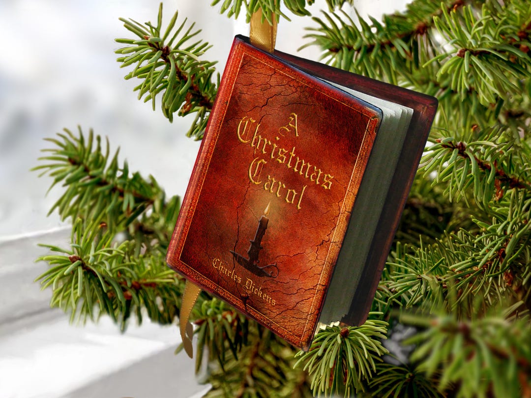 Charles Dickens - Miniature Book Ornament - A Christmas Carol Literary ...