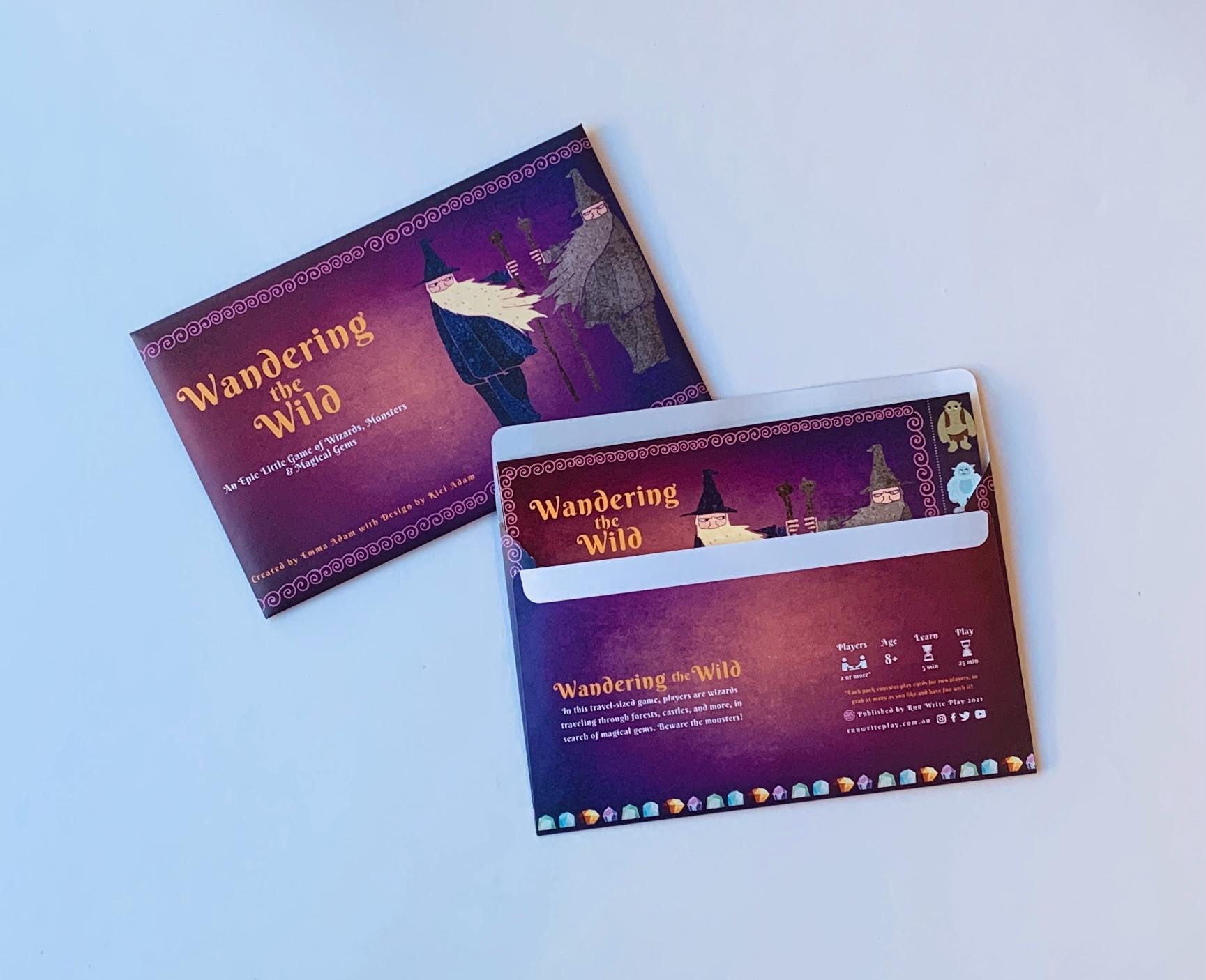 Wandering the Wild - Indie Board Game on a Card - Monsters, Wizards ...