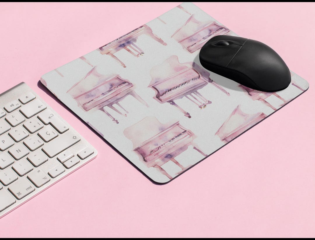 Pink Piano Mouse Pad (rectangle) - Etsy