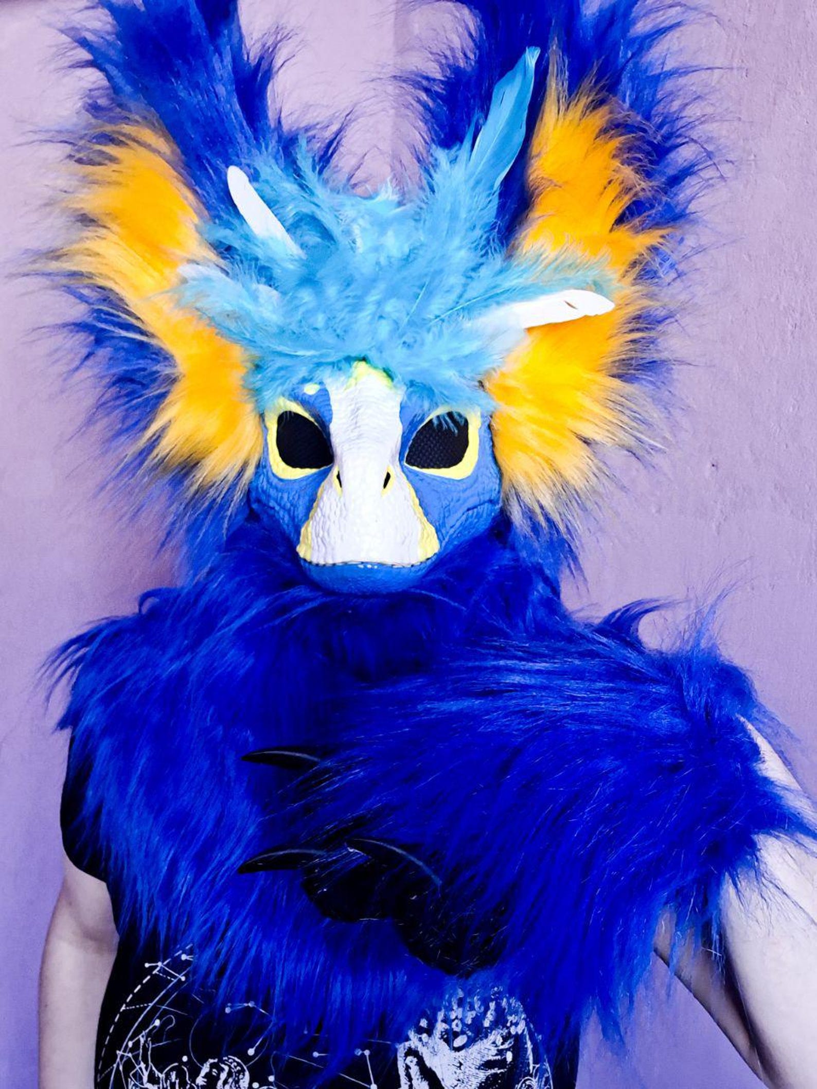 Dino Mask Fursuit, Raptor Mask, Furry and Furrypaws - Etsy