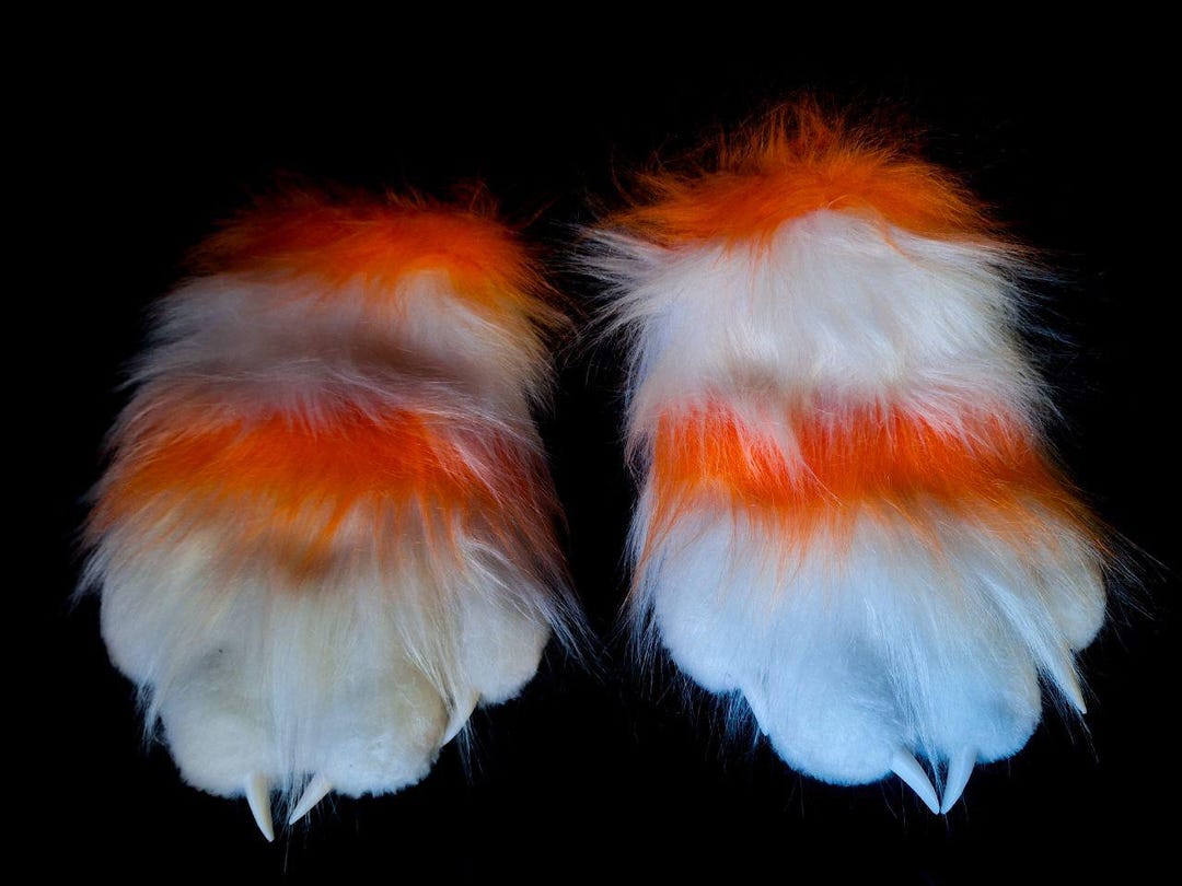 Furry Fursuit Paws, Artificial Fur, Plastic Claws, Cosplay Accessory - Etsy