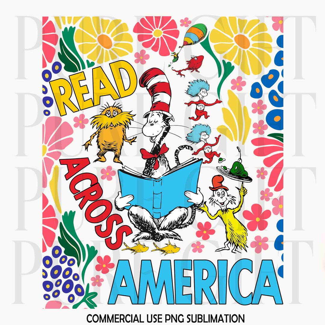 Read Across America PNG, Dr Suess Png, Cat in the Hat Png, Dr Seuss ...