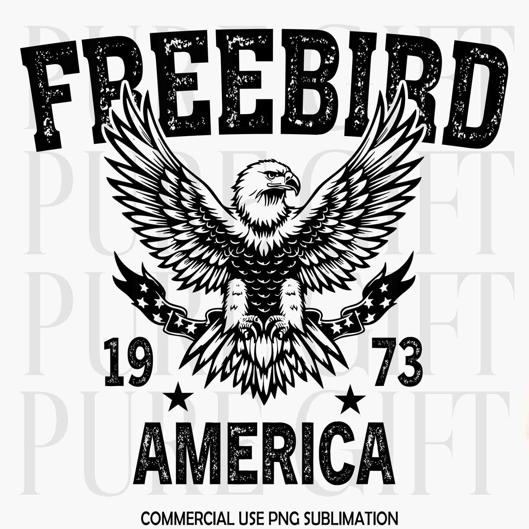 Free Bird America 1973 PNG, Bald Eagle Png, Freebird Png, 4th of July ...