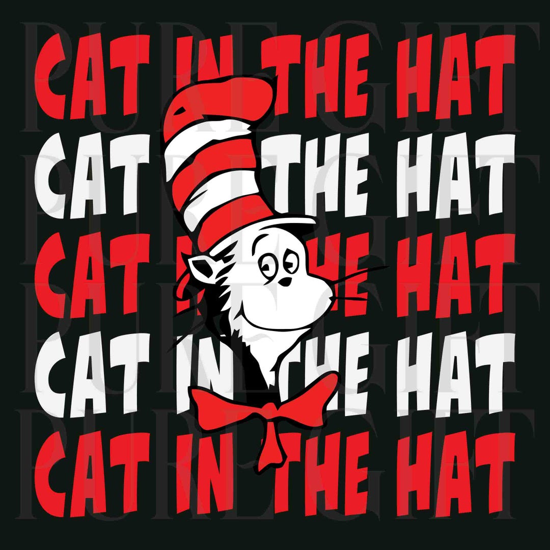 Retro Dr Seuss PNG, Cool Story Bruh Png, Teacher Design Png, Cat in the ...