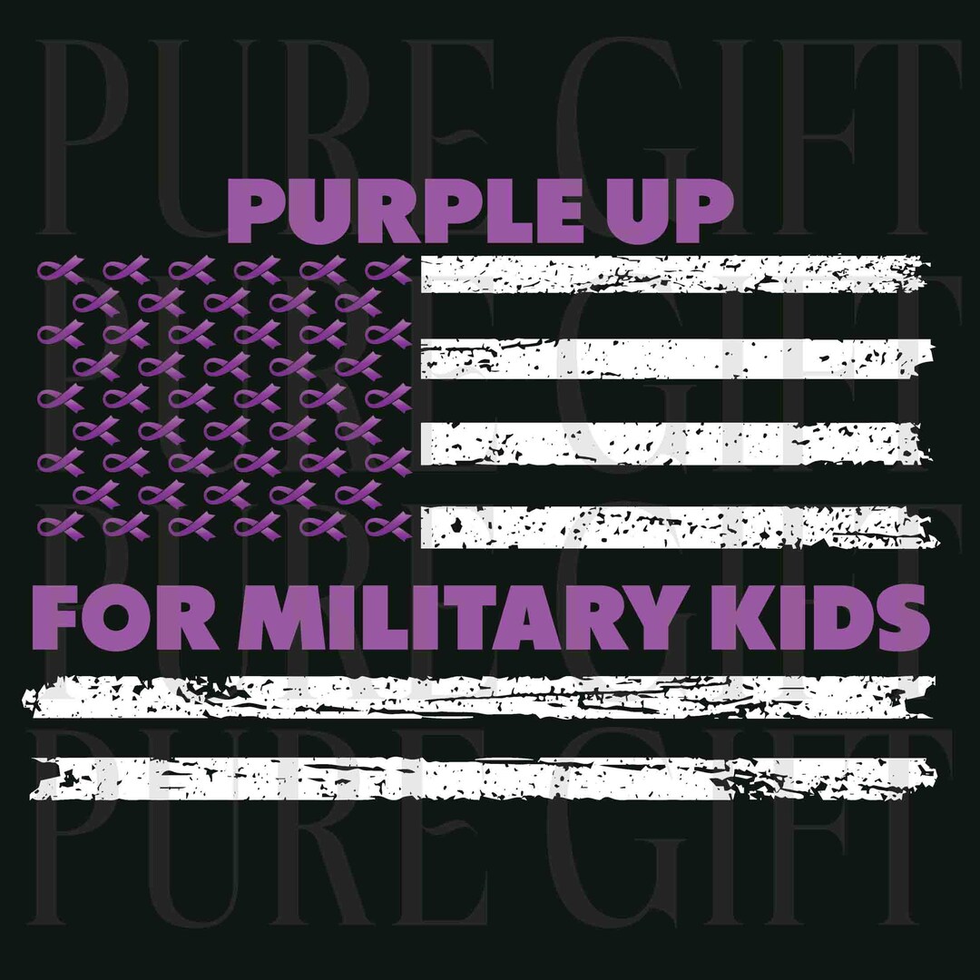 Purple up for Military Kids PNG, Purple up Day Gift Png, Military Kids ...
