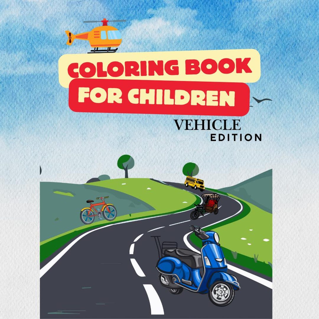 Coloring Book - Vehicle Edition - Etsy