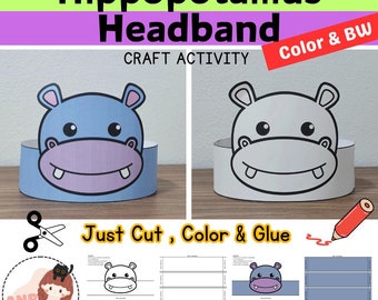Bear Headband - Animal Paper Hat & Crown - DIY Coloring Activity ...