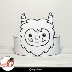 Yeti Headband Craft | Winter Hat Craft | Snow Monster Activity ...