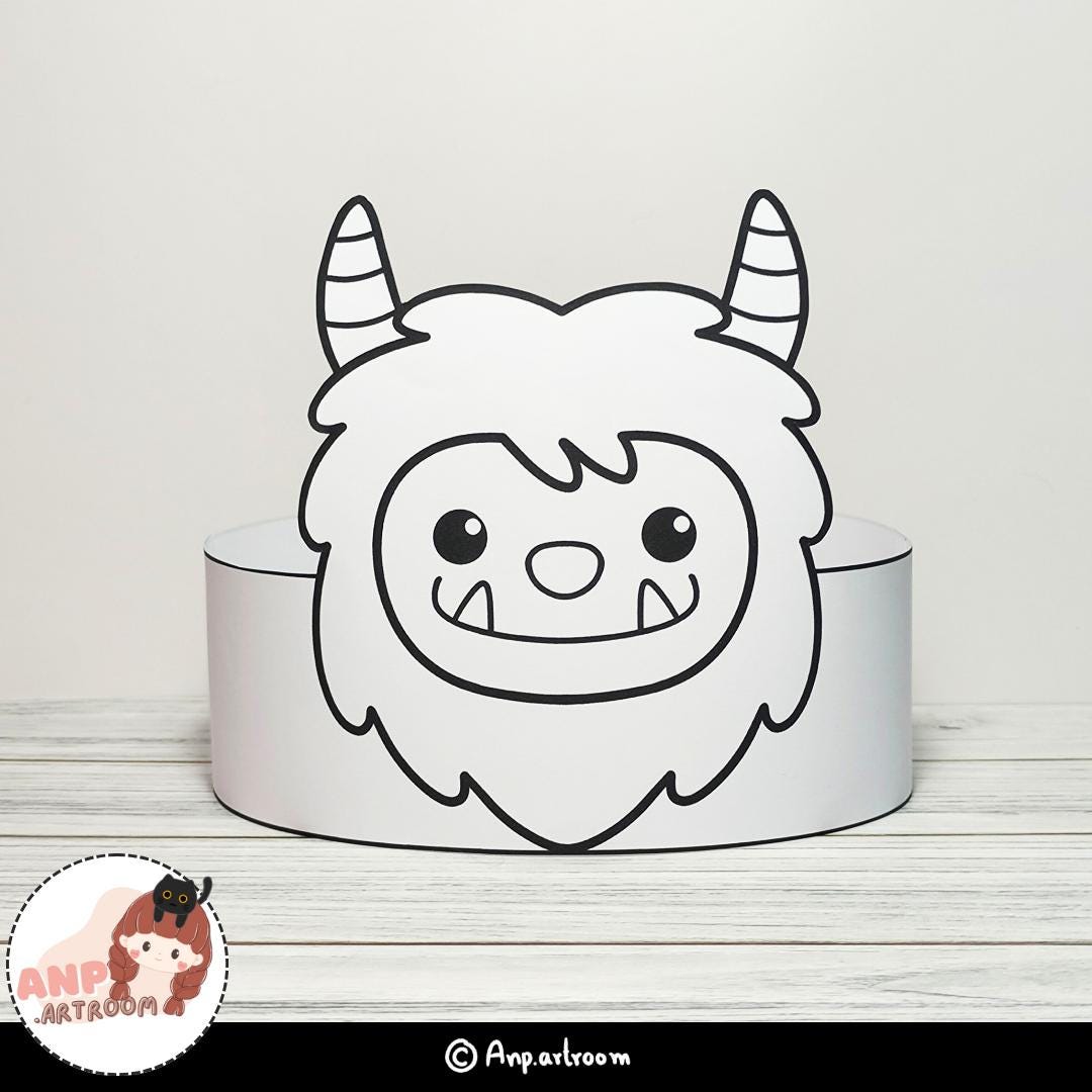 Yeti Headband Craft | Winter Hat Craft | Snow Monster Activity ...
