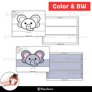 Elephant Headband - Animal Paper Hat & Crown - DIY Coloring Activity ...