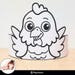 Little Red Hen Headband: DIY Coloring Activity Costume (printable PDF ...
