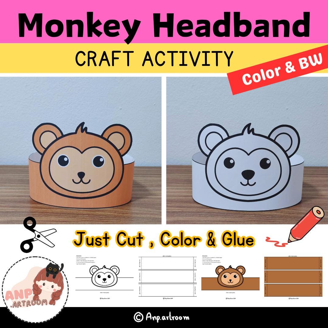 Koala Headband - Animal Paper Hat & Crown - DIY Coloring Activity ...