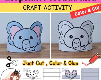 Bear Headband - Animal Paper Hat & Crown - DIY Coloring Activity ...