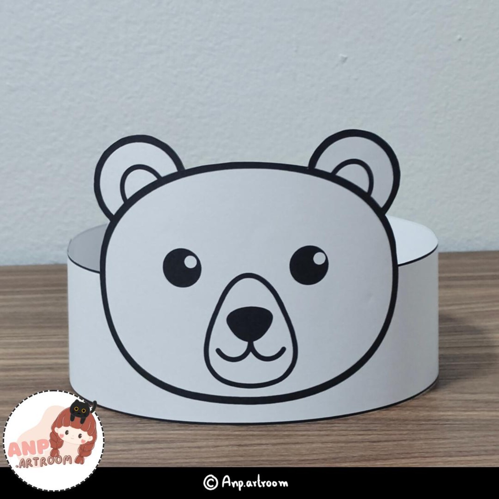 Bear Headband - Animal Paper Hat & Crown - DIY Coloring Activity ...