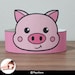 Pig Headband - Animal Paper Hat & Crown - DIY Coloring Activity Costume ...