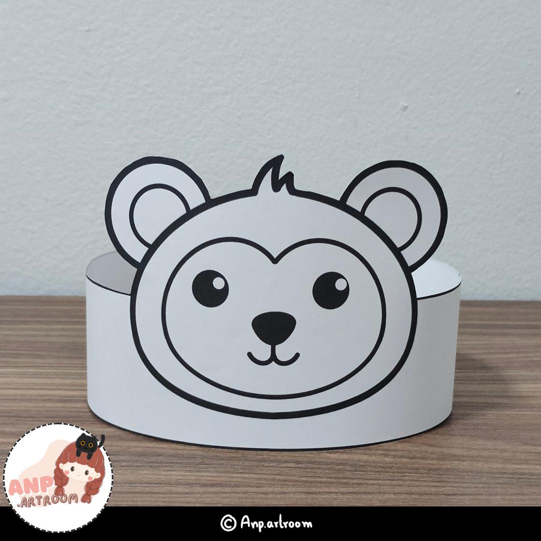 Koala Headband - Animal Paper Hat & Crown - DIY Coloring Activity ...