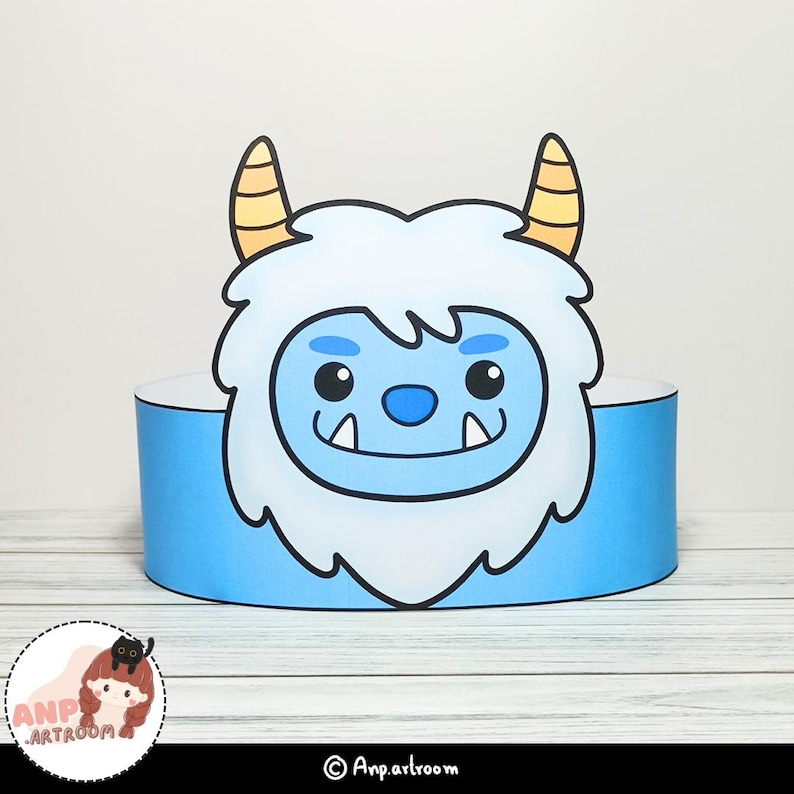 Yeti Headband Craft | Winter Hat Craft | Snow Monster Activity ...