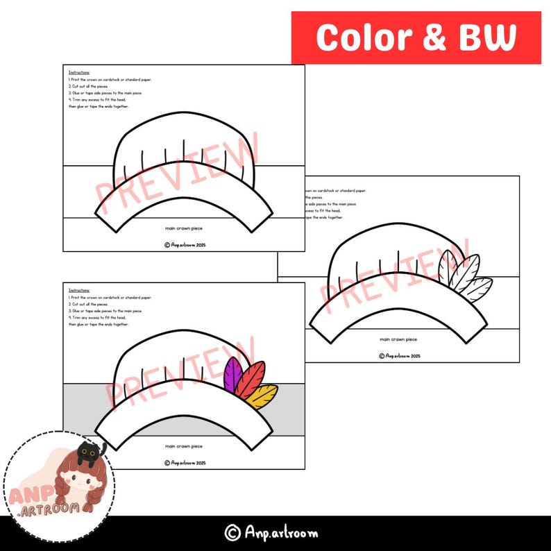 Pilgrims Hat Headband Craft | Thanksgiving Activity for Kids | Color ...