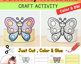 Wolf Headband - Animal Paper Hat & Crown - DIY Coloring Activity ...