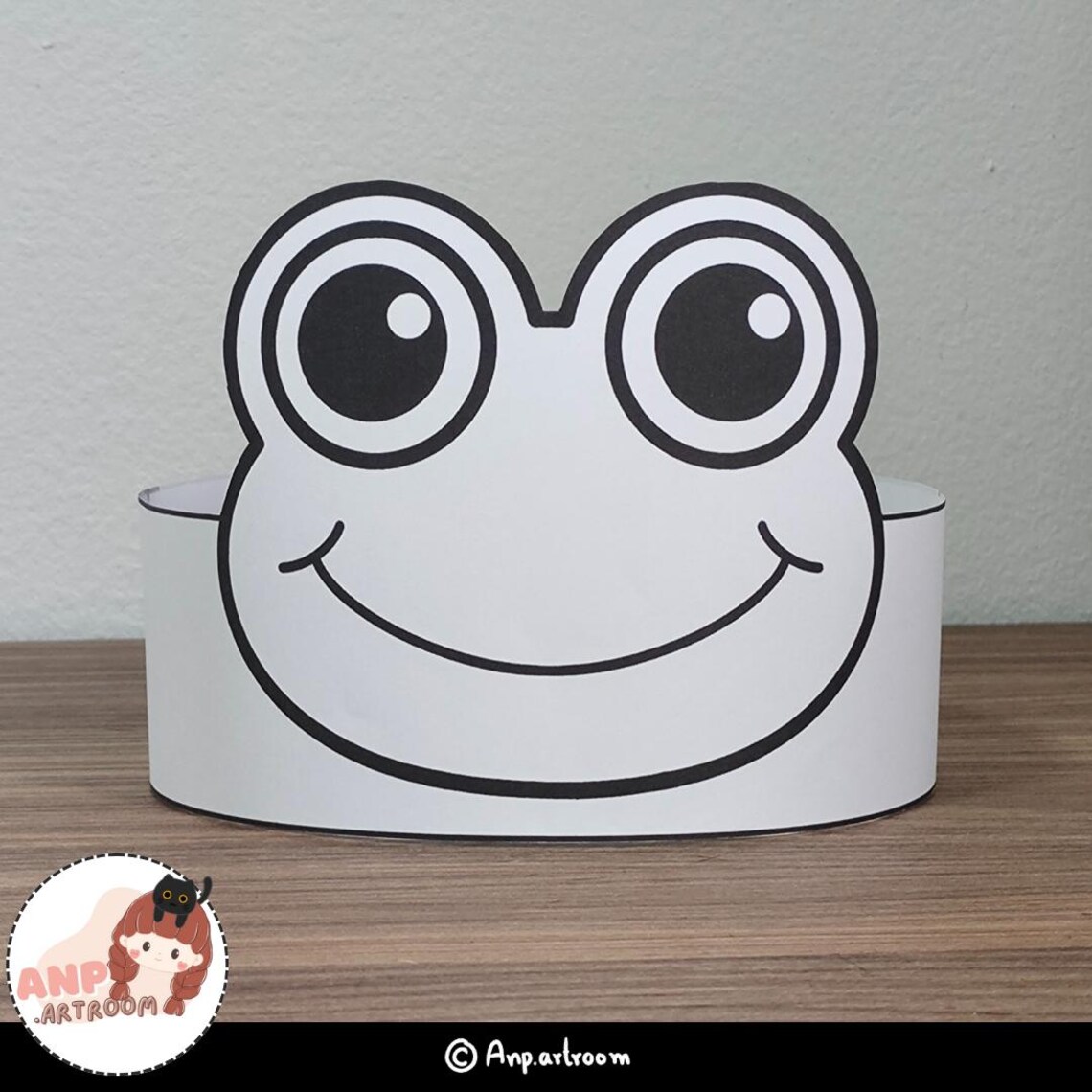 Frog Headband - Animal Paper Hat & Crown - DIY Coloring Activity ...
