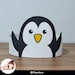 Penguin Headband - Animal Paper Hat & Crown - DIY Coloring Activity ...