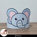 Elephant Headband - Animal Paper Hat & Crown - DIY Coloring Activity ...