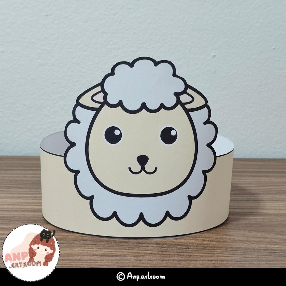 Sheep Headband - Animal Paper Hat & Crown - DIY Coloring Activity ...