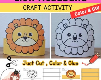 Owl Headband - Animal Paper Hat & Crown - DIY Coloring Activity Costume ...