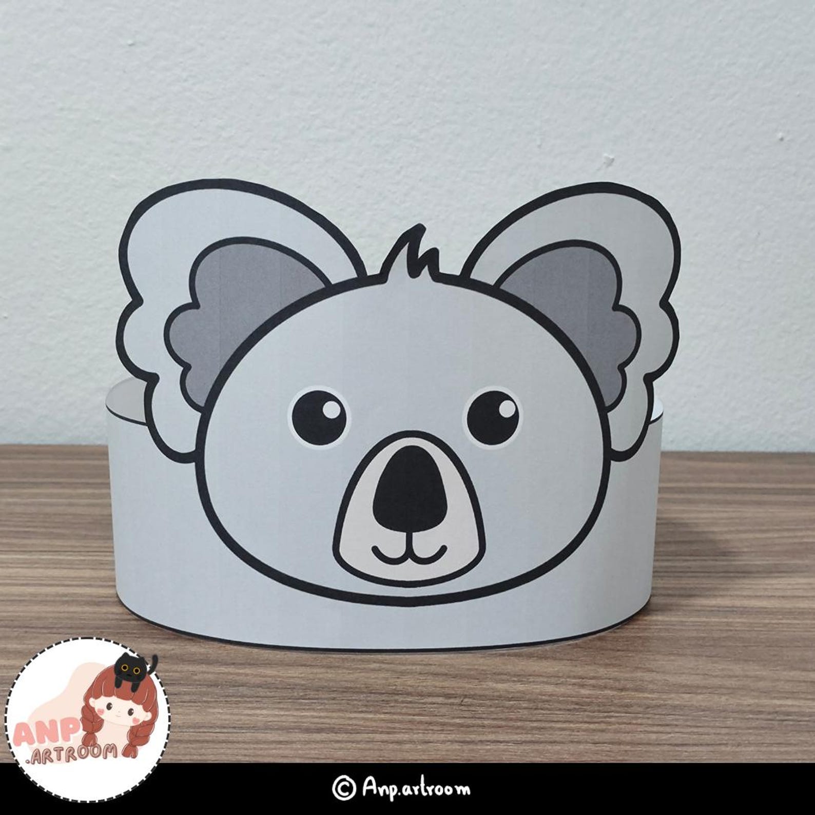 Koala Headband - Animal Paper Hat & Crown - DIY Coloring Activity ...