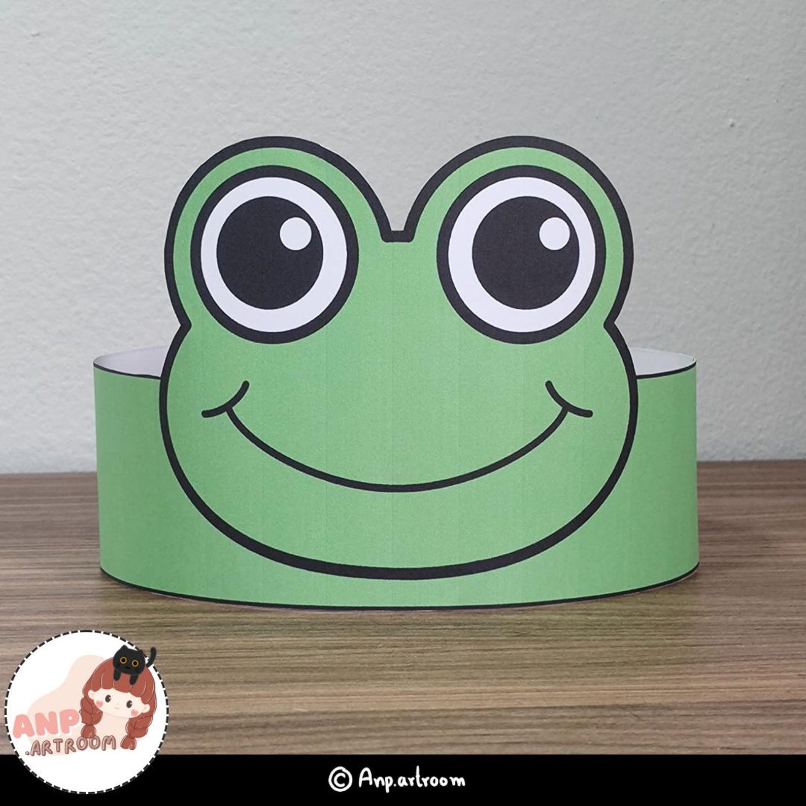 Frog Headband - Animal Paper Hat & Crown - DIY Coloring Activity ...